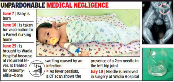 2cm vaccine needle left inside newborn in Mumbai | Mumbai News - Times ...