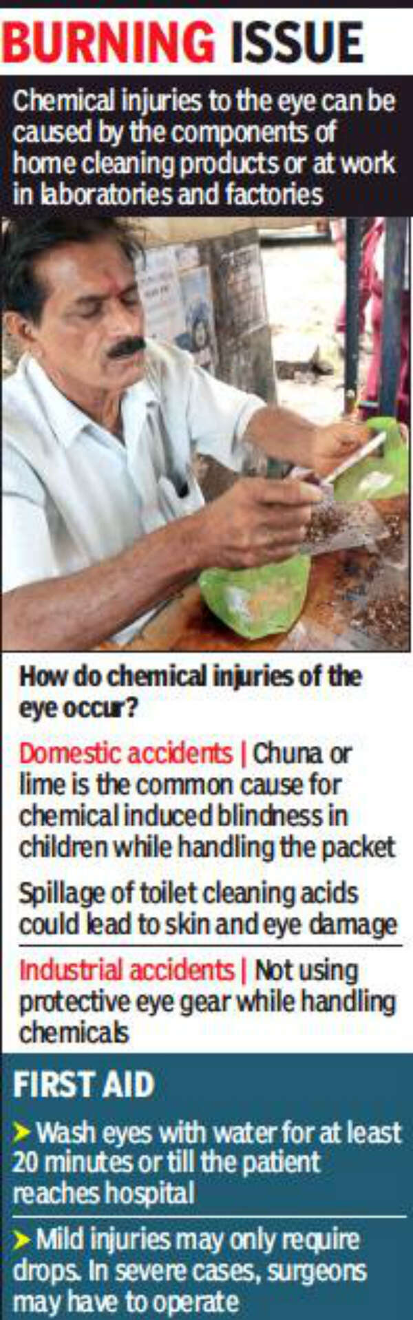 Eye Injury: ‘Lime in pan injured 2,000 kids in 10 years’ | Chennai News ...