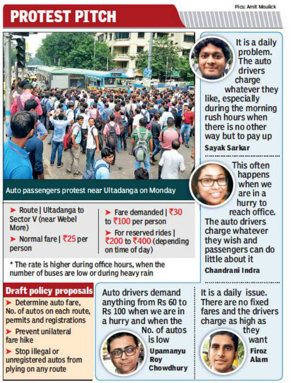 Kolkata: Autos take surge-fare route, charge Rs 100 for 8km ride ...