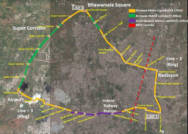 Indore: Plea to shift power line for elevated metro moved | Indore News ...
