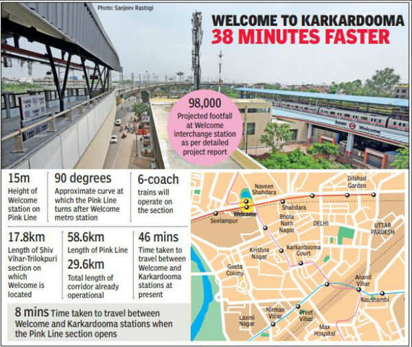 Pink Line Metro: Welcome aboard: A station that will connect three dots ...