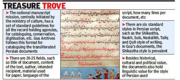 Panaji: 17th Century Persian docus reveals Goa-Mysore links | Goa News ...