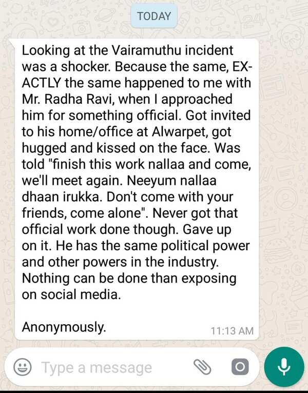 #MeToo: Now, actor Radha Ravi accused of sexual abuse | Tamil Movie ...