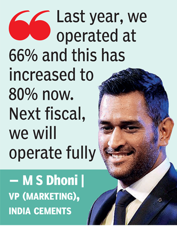 Ms Dhoni: MS Dhoni bats for India Cements on earnings call - Times of India