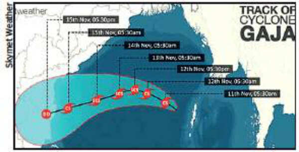 Gaja cyclone in Chennai: Red alert issued as ‘Gaja’ may batter Chennai ...