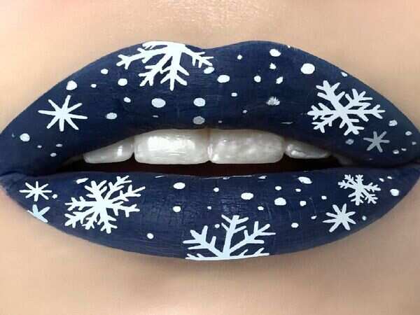 Creative Christmas-themed lip art - Times of India