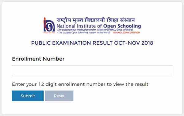 NIOS October Result 2018: NIOS releases class 10 & 12 results @nios.ac ...