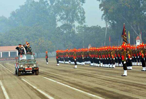181 young soldiers take oath at the JAT Regiment Centre in Bareilly ...