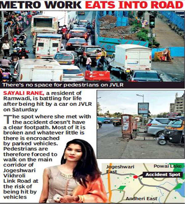 Girl’s mishap on JVLR puts lens on lack of footpaths | Mumbai News ...