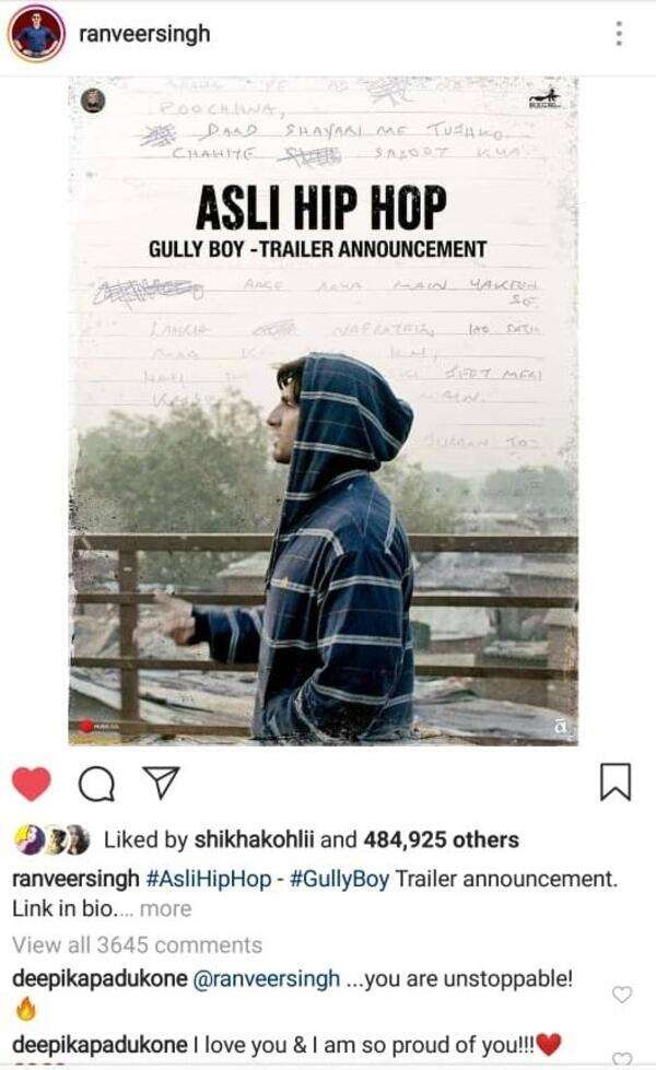 Gully Boy rap song Asli Hip Hop by Ranveer Singh: Deepika Padukone ...