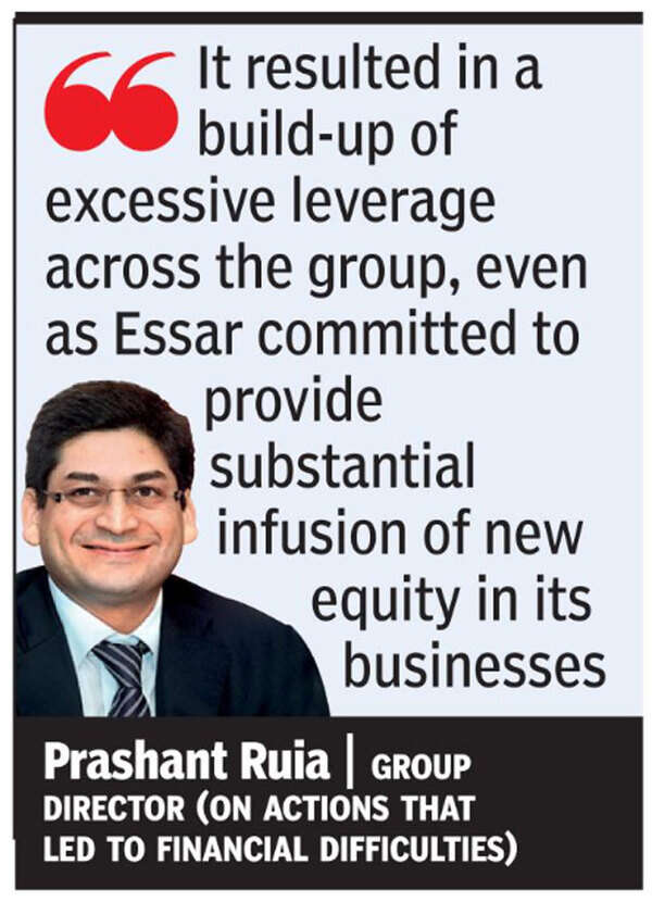 Essar group has cleared 80% of debt, says Ruia - Times of India