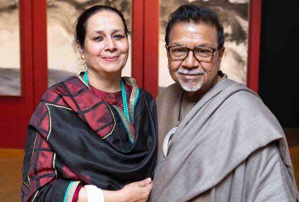 A gathering of art lovers for the opening of Satish Gupta’s exhibition ...