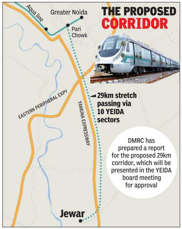 Aqua Metro: Metro to Jewar airport planned via Aqua Line, decision this ...