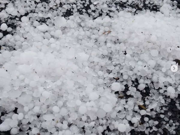 Delhi Noida NCR hailstorm photos: In a rare event, yesterday's ...