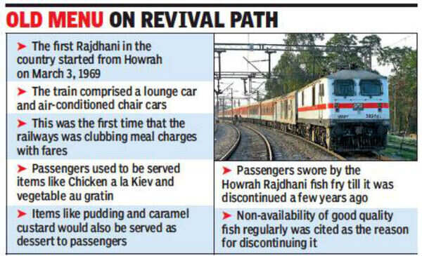 Rajdhani Express 50th birthday treat for passengers | Kolkata News ...