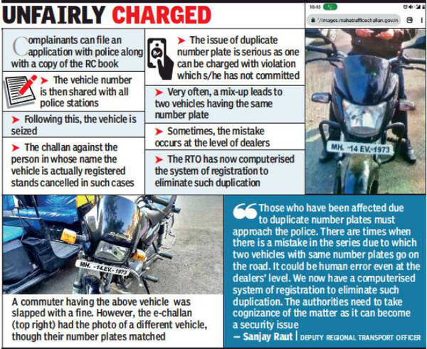 Pune: Duplicate number plates pose e-challan challenge | Pune News ...