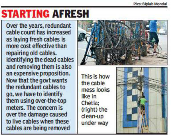 Kolkata: Cable wire mess clean-up starts from mayor’s backyard ...