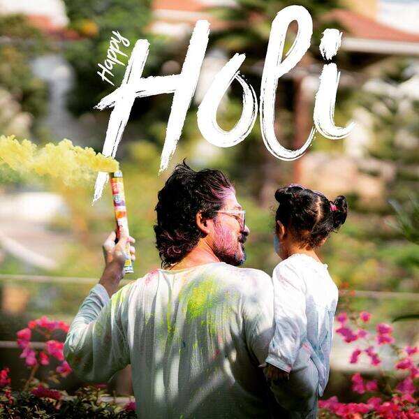 Colourful Pics: Allu Arjun, Sneha Reddy & kids celebrate Holi in style ...