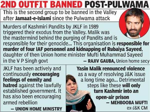 Yasin Malik: Government bans Yasin’s JKLF, blames it for 1989 genocide of Pandits | India News ...