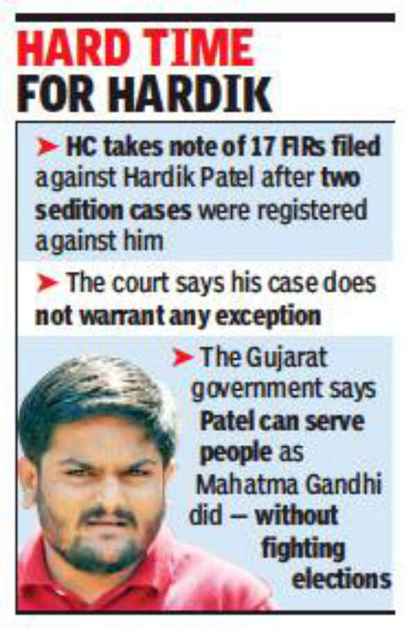 Blow to Hardik Patel poll plans as Gujarat HC refuses to stay ...