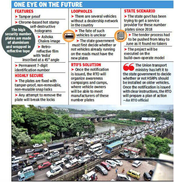 New vehicles to sport hi-tech number plates from April 1 in Pune | Pune ...