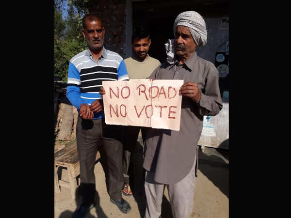 Indora residents launch ‘No Road, No Vote’ campaign - Times of India