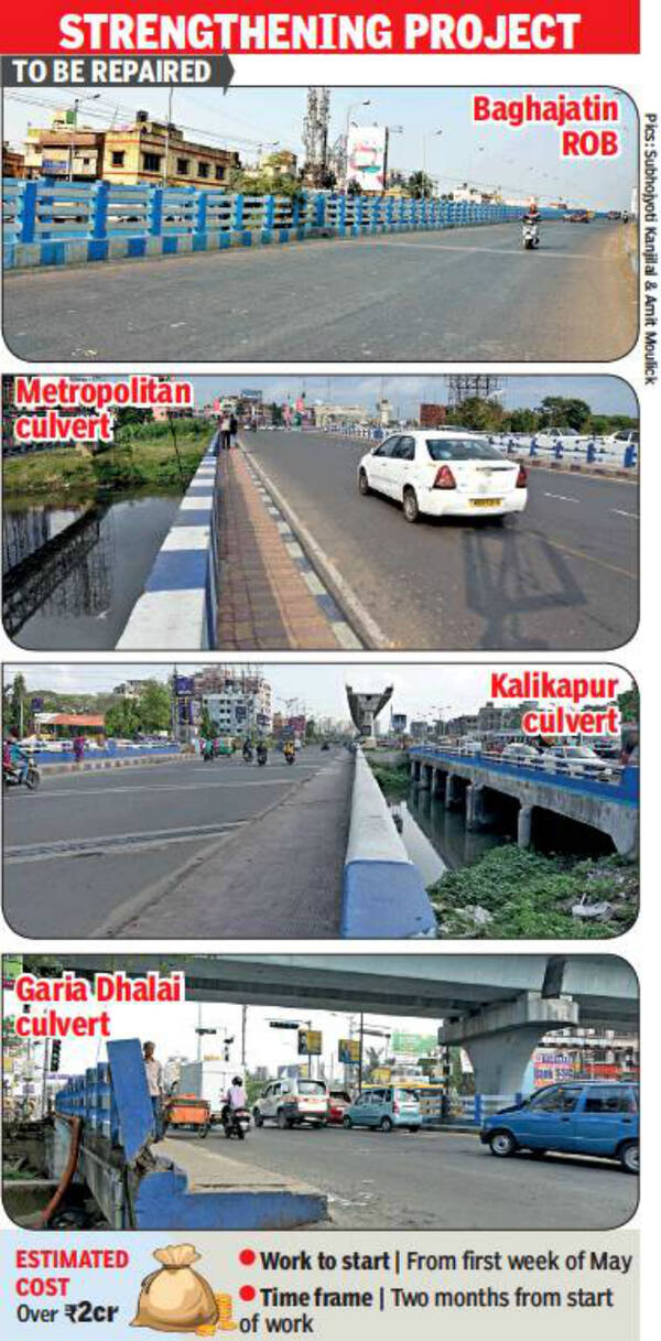 3 Bypass culverts and an ROB up for repairs | Kolkata News - Times of India