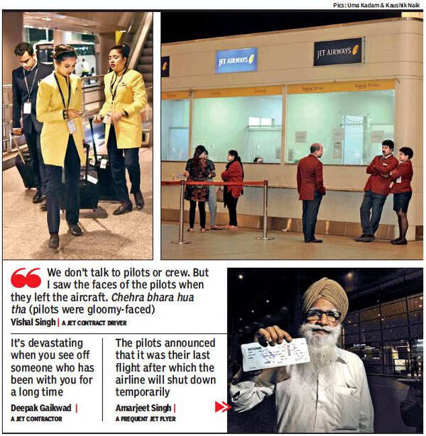 Jet Airways' last flight: In darkest hour, a farewell in arrival lounge ...