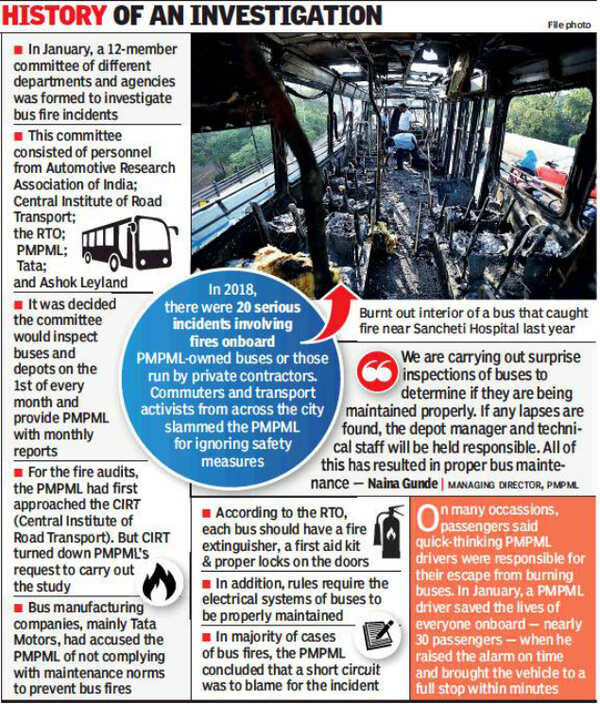Probe into PMPML bus fires finds serious shortcomings | Pune News - Times of India