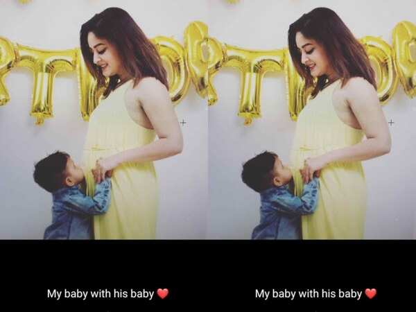 Mom-to-be Mahhi Vij shares a cute picture of her 'son' kissing her baby ...