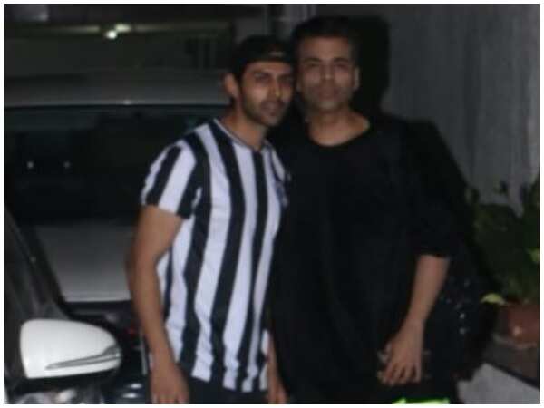 Karan Johar and Kartik Aaryan spotted together yet again | Hindi Movie ...