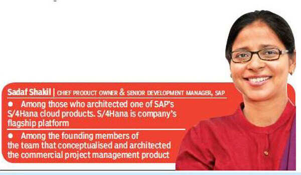 Sadaf is architecting some of SAP’s core products - Times of India