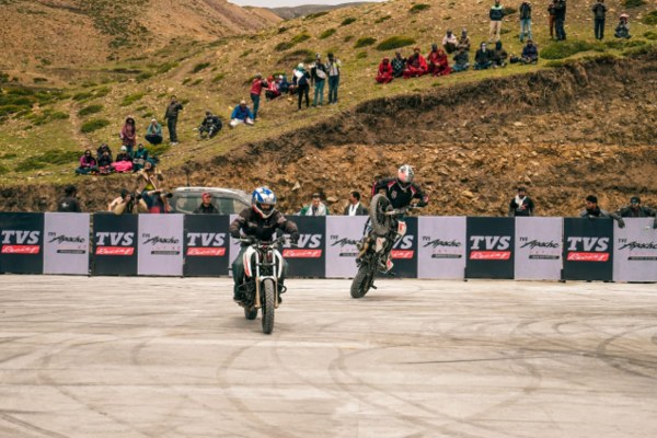 3 stunt riders create history, take TVS Apache to new heights - Times ...
