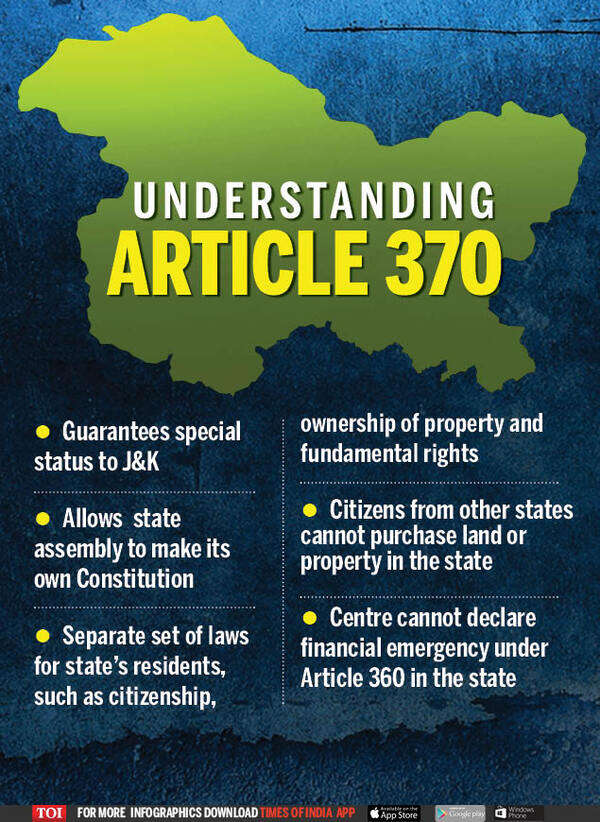 Jammu Kashmir Article 370 Govt Revokes Article 370 From Jammu And