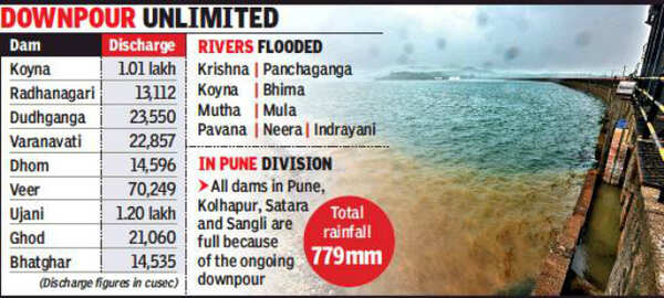 32 of 38 dams in Bhima and Krishna basins full after non-stop showers ...