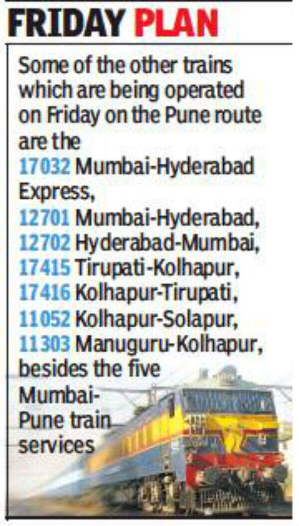 Mumbai-Pune train services to resume today | Mumbai News - Times of India