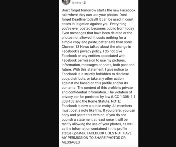 What you must know about the 'warning post' on Facebook, Instagram ...