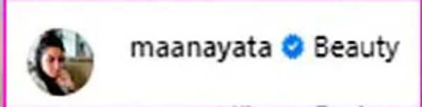 Maanayata Dutt's comment on Trishala's stunning pic put a full stop on ...