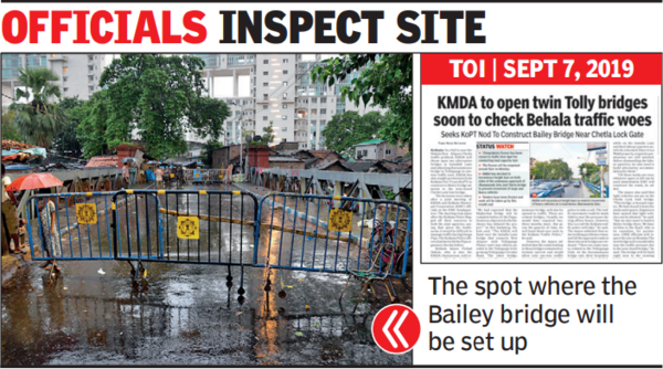 Bailey bridge near Chetla Lock Gate before Kali Puja? | Kolkata News ...