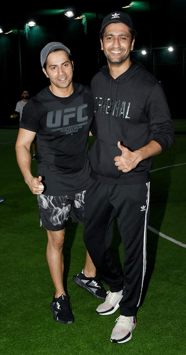 Photos: Varun Dhawan and Vicky Kaushal enjoy a friendly cricket match ...