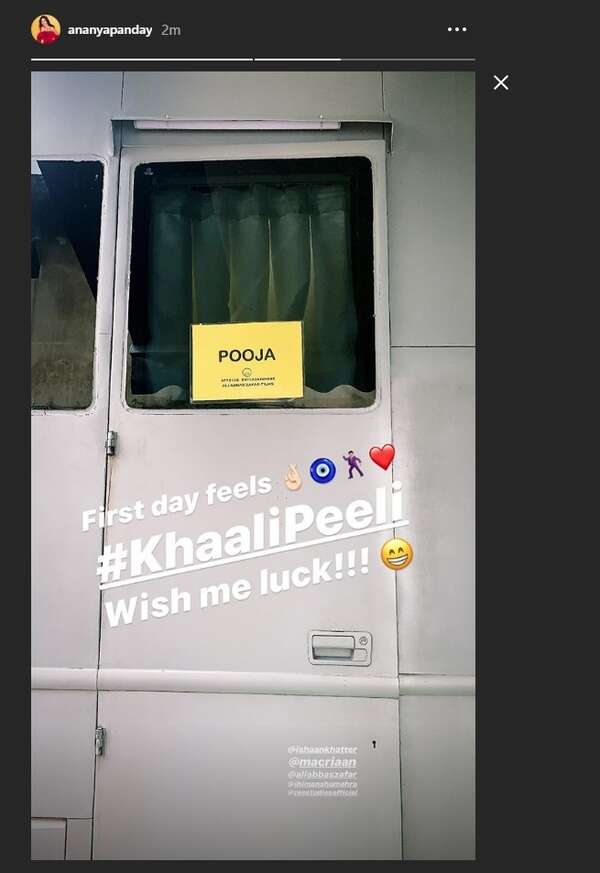 Ananya Panday aka Pooja is all excited as she starts shooting for ...