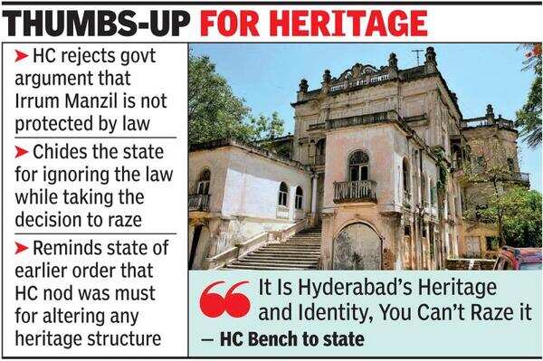 Telangana HC demolishes KCR govt plan to build assembly at Irrum Manzil ...