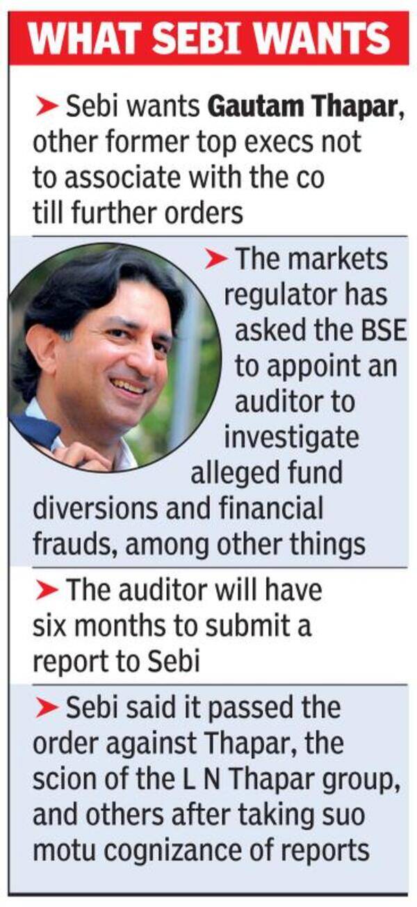 Sebi bars Gautam Thapar, others from market in CG Power case - Times of ...