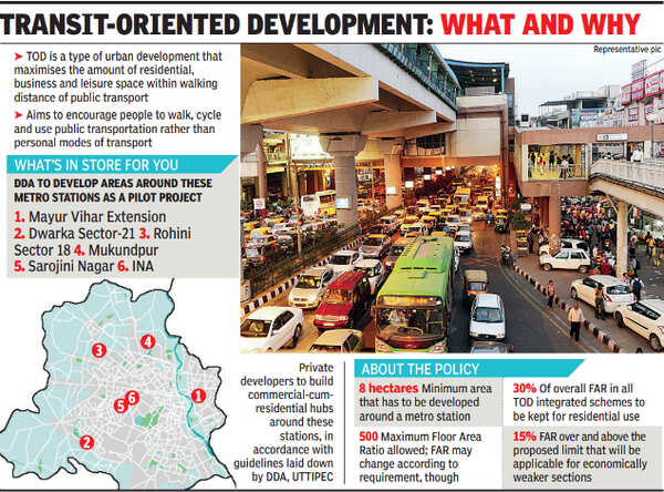 DDA okays plan to develop homes, office hubs around public transport ...