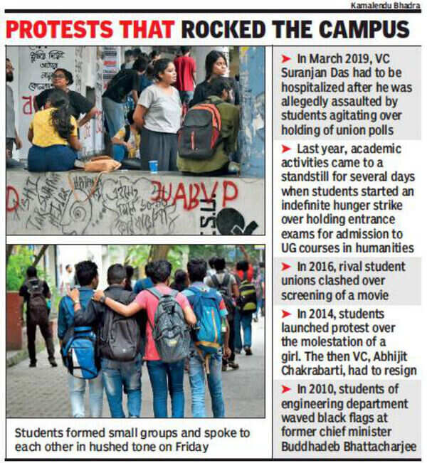 The day after Jadavpur University violence: Backlash fear keeps ...