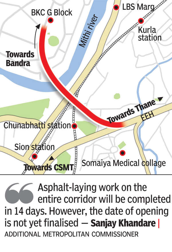 BKC-Chunabhatti connector to open in October | Mumbai News - Times of India