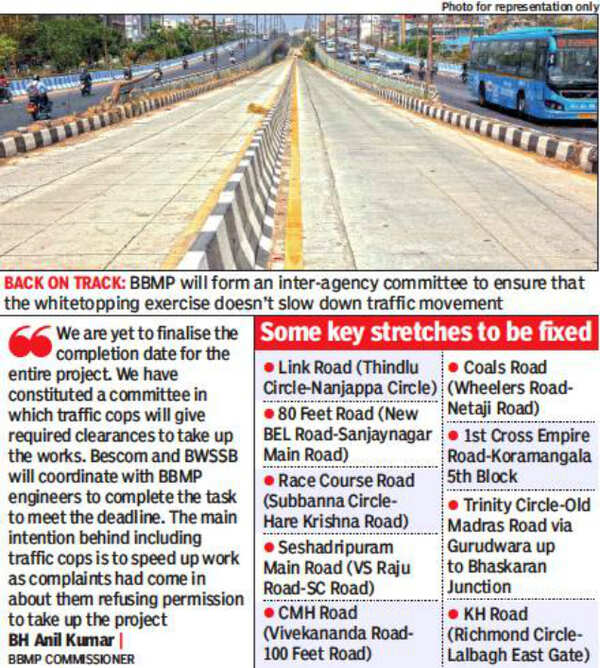 BBMP to resume whitetopping this week, ensure alternative roads ...