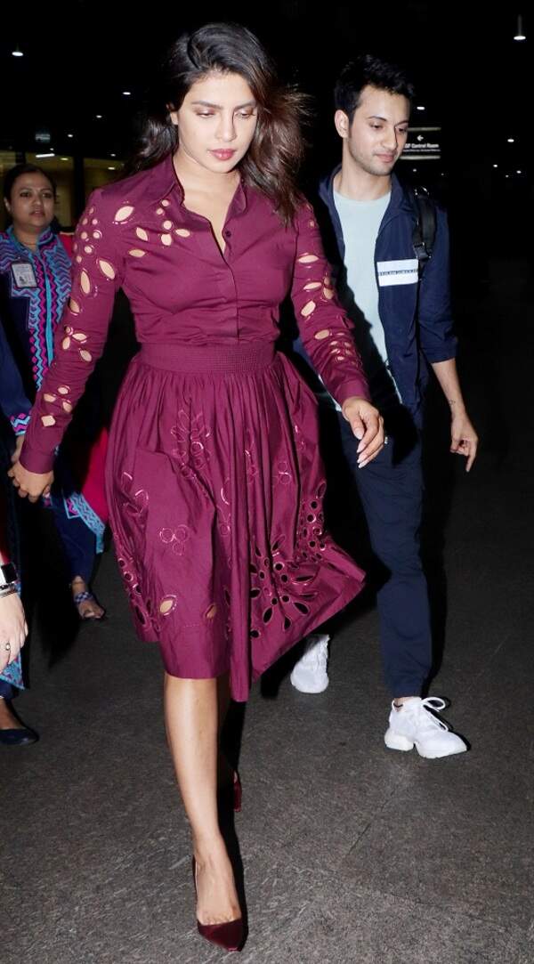 Priyanka Chopra is back in Mumbai; gets snapped at airport with 'The Sky Is Pink' co-star Rohan ...