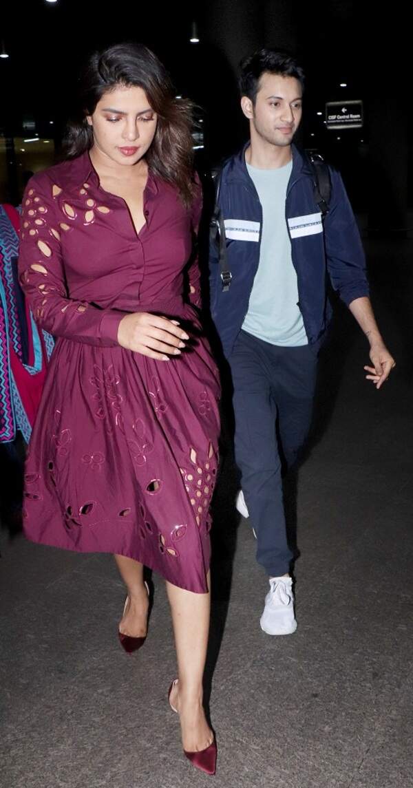 Priyanka Chopra is back in Mumbai; gets snapped at airport with 'The Sky Is Pink' co-star Rohan ...