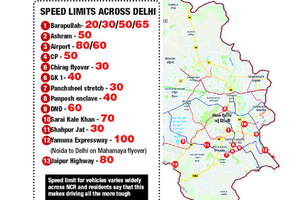 ‘The variation in speed limits in NCR is bizarre’ | Delhi News - Times ...
